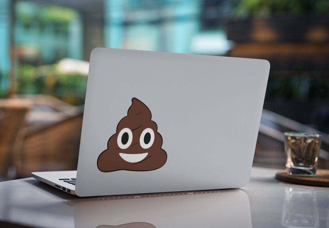 POOP EMOJI DECALS Funny Smiling Poop Emoji Vinyl Decal 3 | Etsy