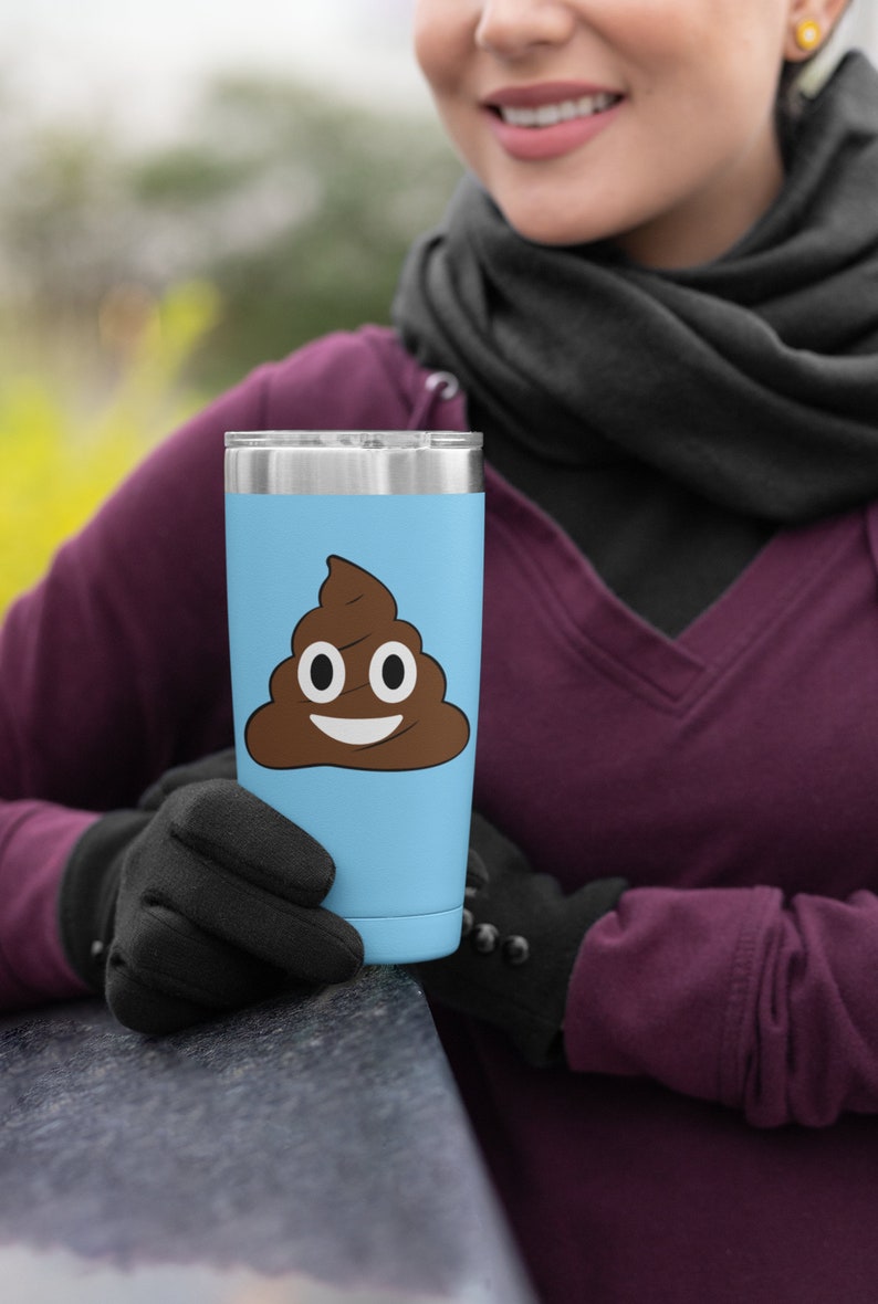 POOP EMOJI DECALS Funny Smiling Poop Emoji Vinyl Decal 3 Layer Brown ...