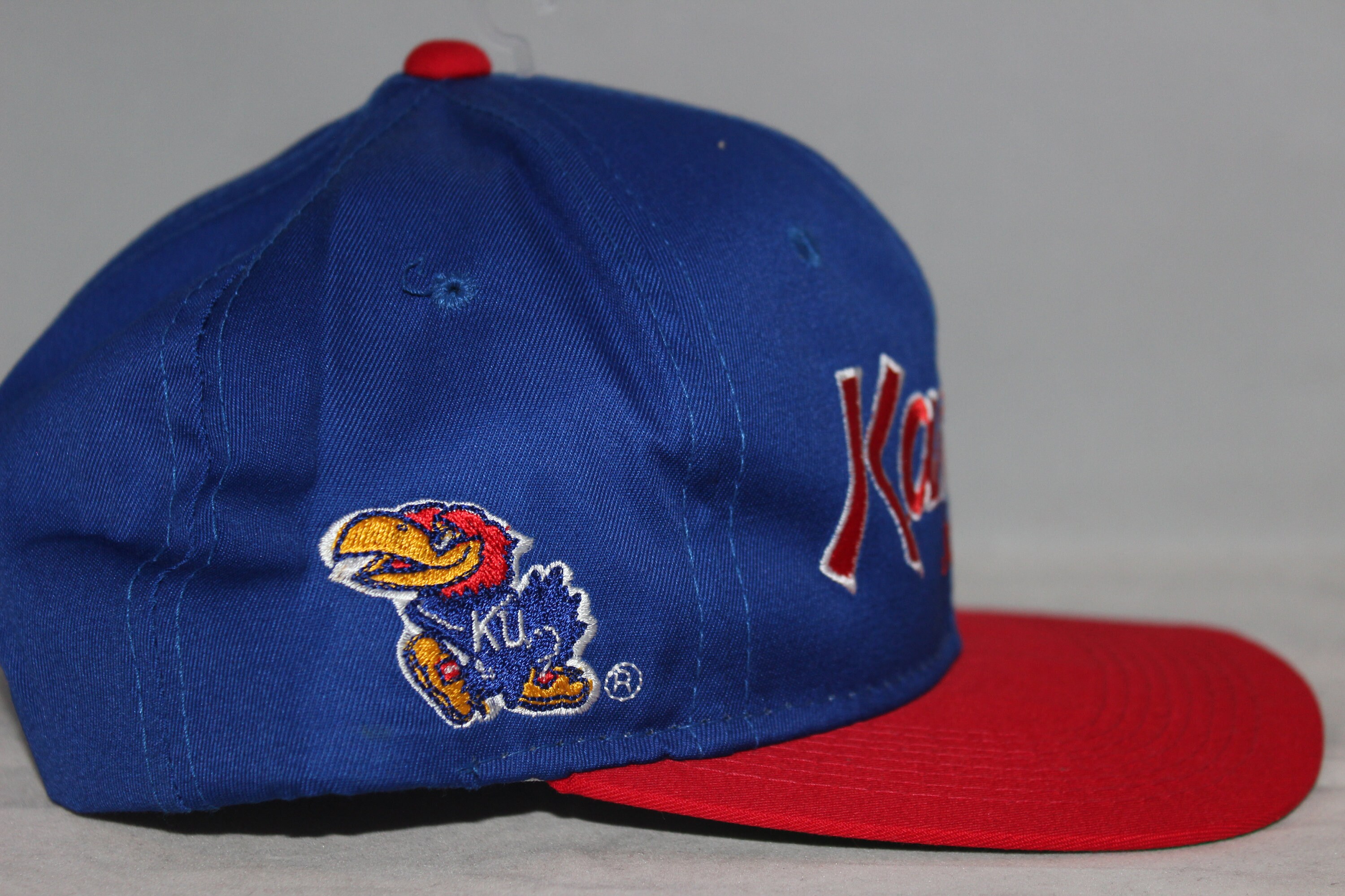 Vintage Kansas Jayhawks Sports Specialties Script NCAA Snapback Hat