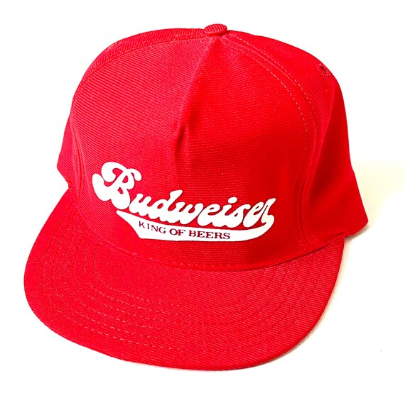 Vintage Budweiser Beer Script Snapback Hat - Gem