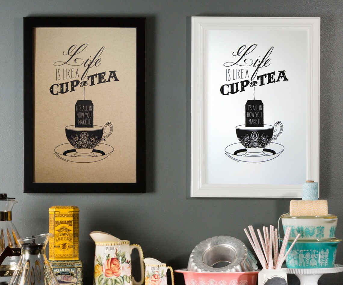 Kitchen Wall Art, Tea Themed Gift, Wall Decor, Gift for Tea Lover, Tea ...