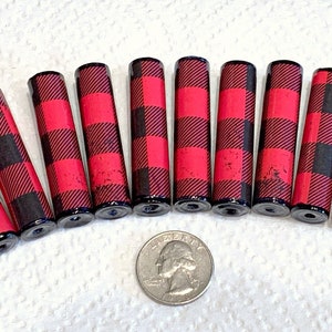 Red Buffalo Check Paper Beads - Etsy