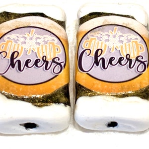 Beer Bamboo Tile Beads-double Sided - Etsy