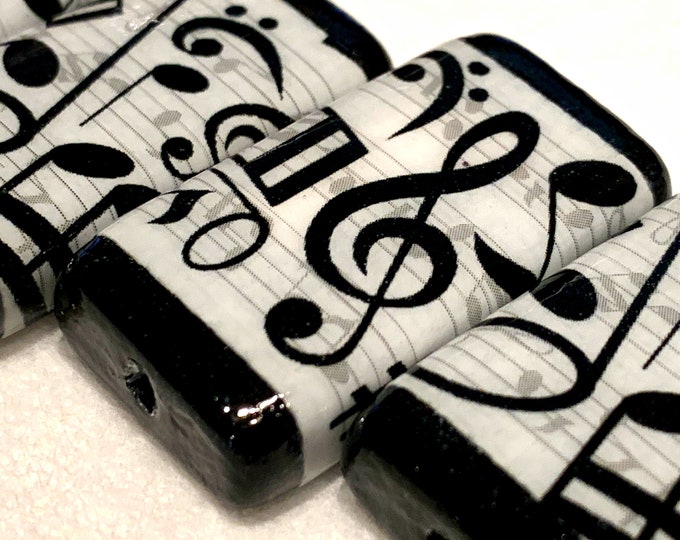 Bamboo Tile Beads-music Notes - Etsy