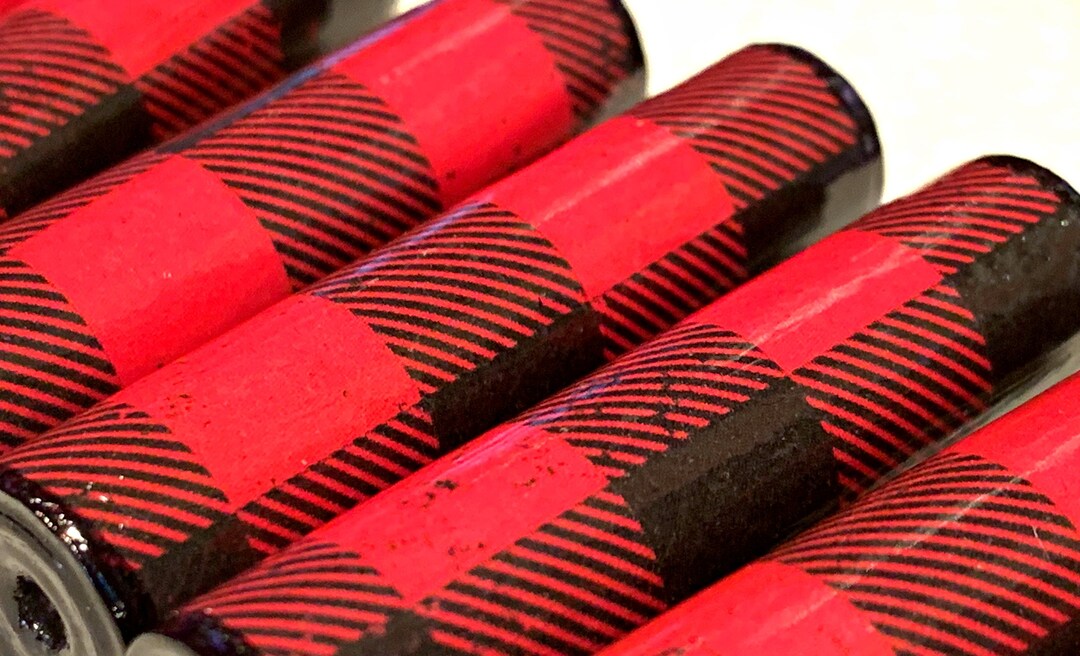 Red Buffalo Check Paper Beads - Etsy