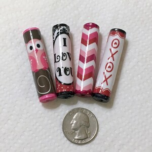 Valentine Paper Bead Set Handmade Beads for Pens and Other Beadable ...
