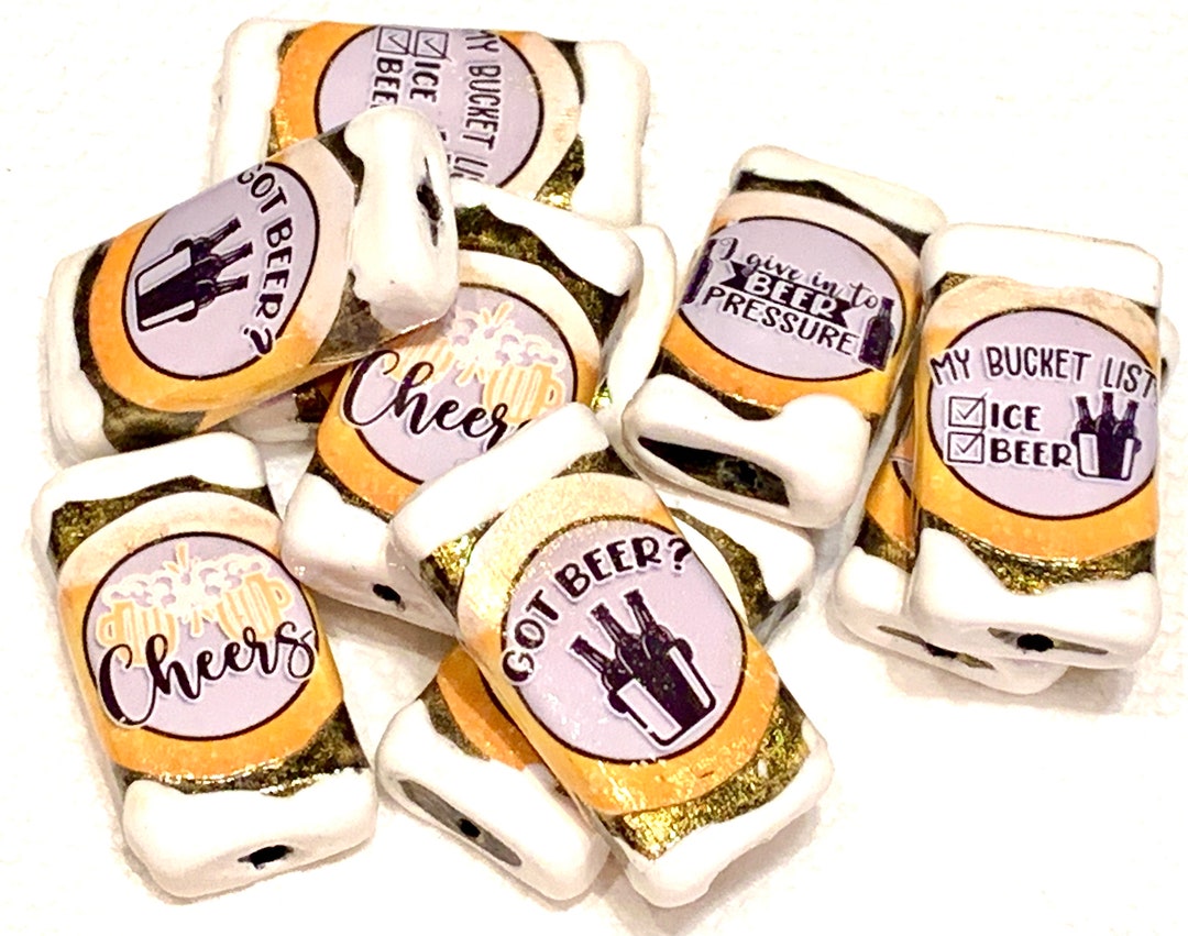 Beer Bamboo Tile Beads-double Sided - Etsy