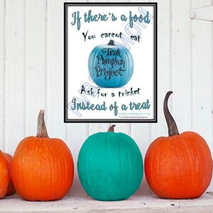 Teal Pumpkin Project Sign INSTANT DOWNLOAD - Etsy