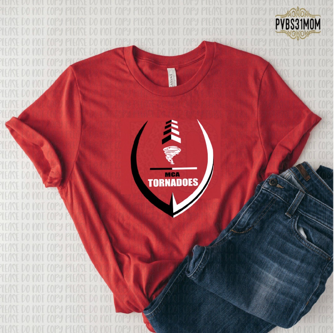 MCA Tornadoes Football Shirt, Local Team Spirit Wear, Football Fan Gear ...