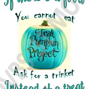 Teal Pumpkin Project Sign INSTANT DOWNLOAD - Etsy
