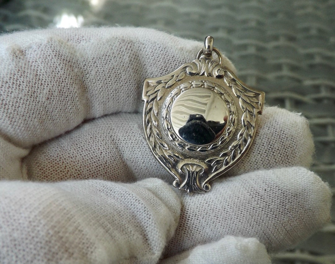 Vintage Sterling Silver Fob Medal by James Fenton 1950 - Etsy