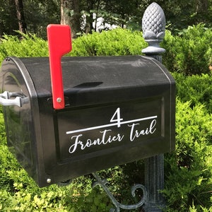 Mailbox Number and Address Decal With Door Decal - Etsy