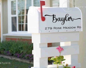 Mailbox Number and Address Decal - Etsy