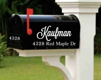 Mailbox Number and Address Decal - Etsy