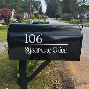 Mailbox Number and Address Decal Mailbox Label Letters Custom Vinyl ...