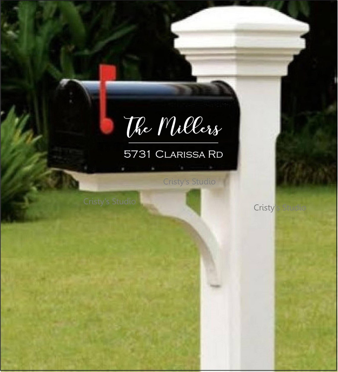 Mailbox Decal With Last Name and Address - Etsy