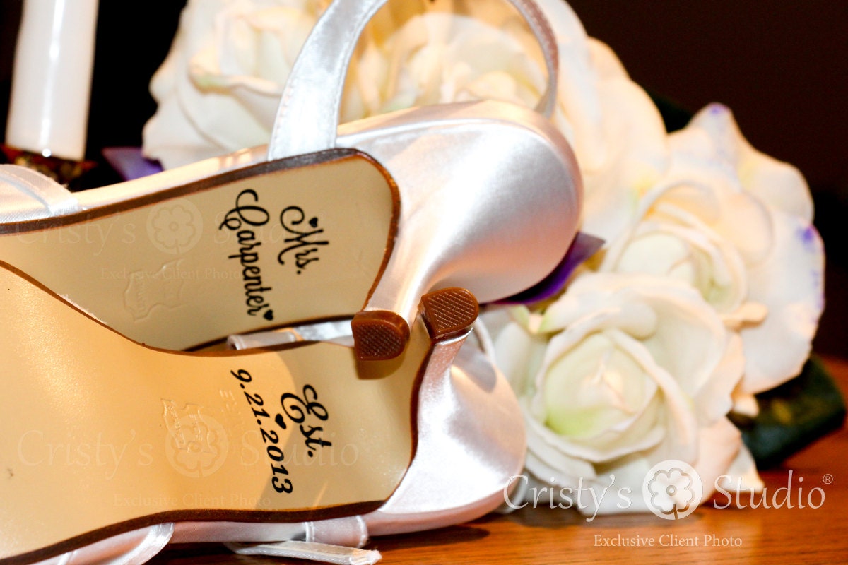 Wedding Shoe Decals - Etsy