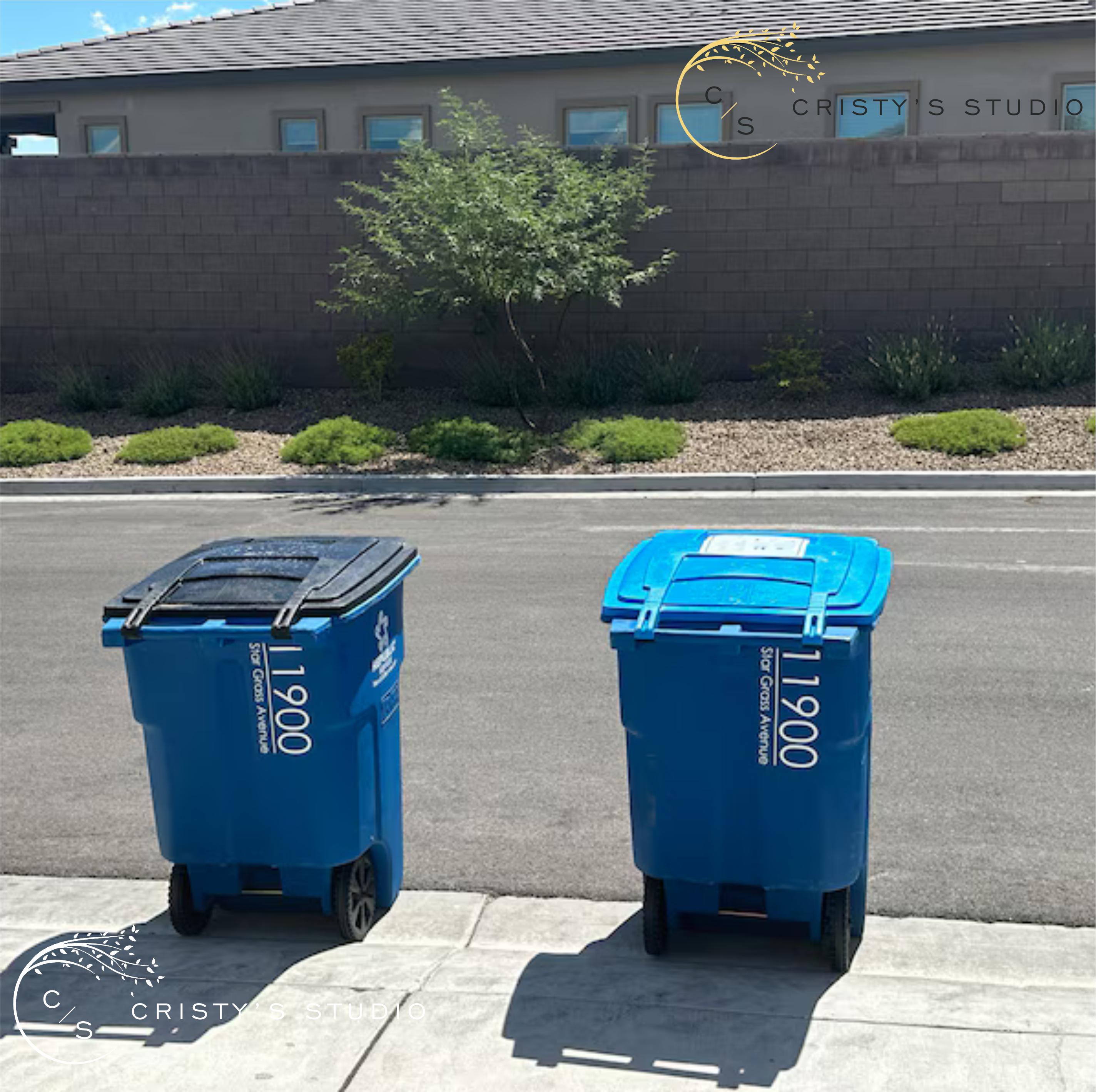 Garbage Can Decal Mailbox Address Decal Trash Can Decal Label Numbers ...