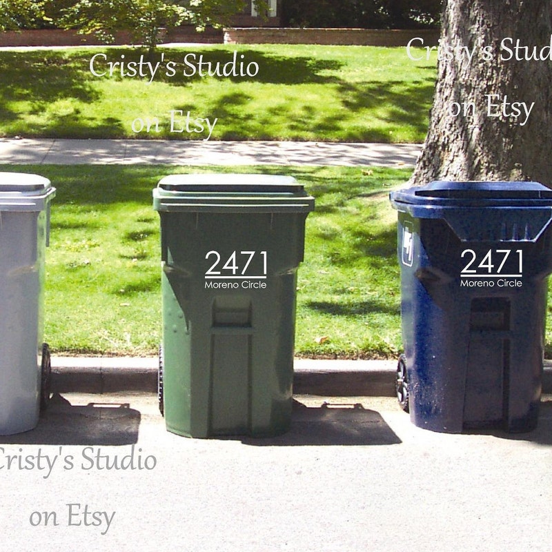 Trash Can Decal - Etsy