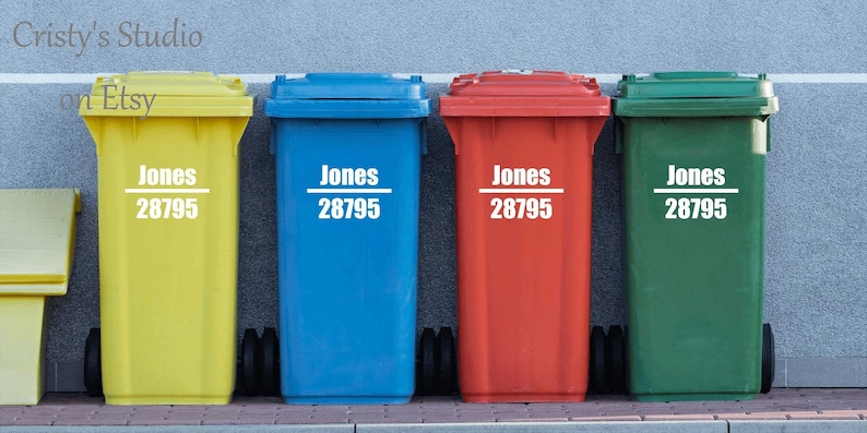 Last Name/address Label - Perfect for Mailboxes, Trash Cans, Garage ...