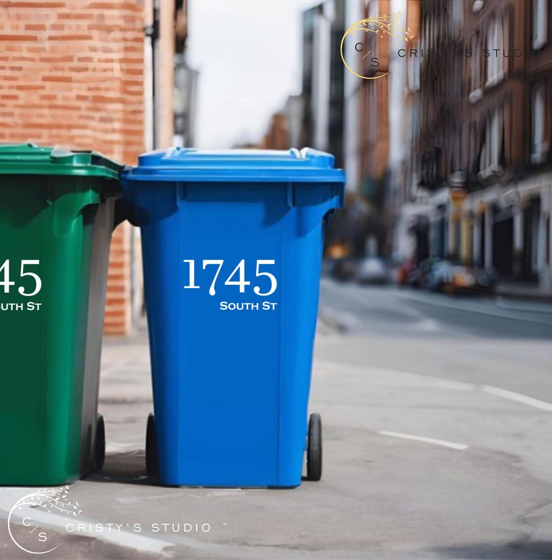 Garbage Decal Recycling Label Address Label Custom Address Numbers for ...