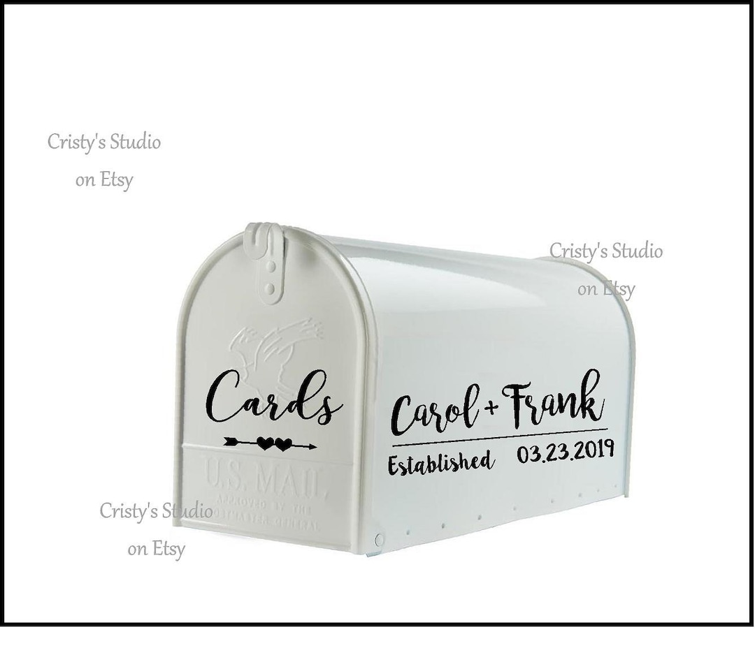 Custom Wedding Card Box Decal Set: Personalized Wedding Decor - Etsy