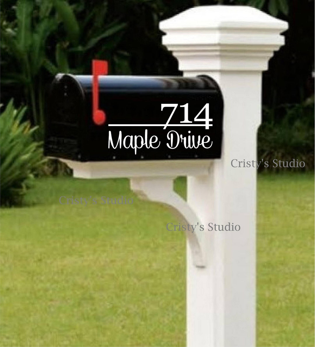 Mailbox Number and Address Decal - Etsy