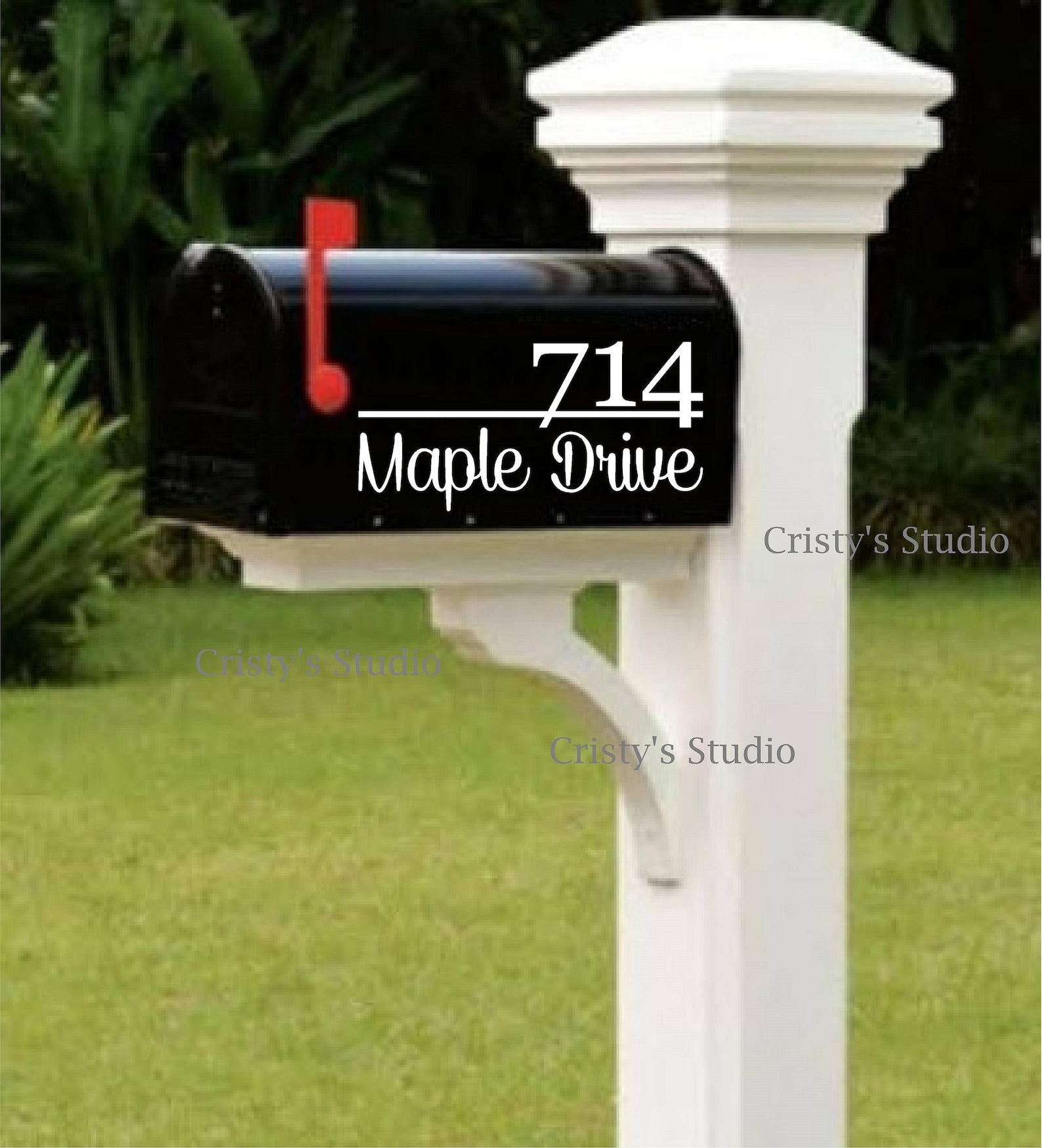 Mailbox Number and Address Decal - Etsy