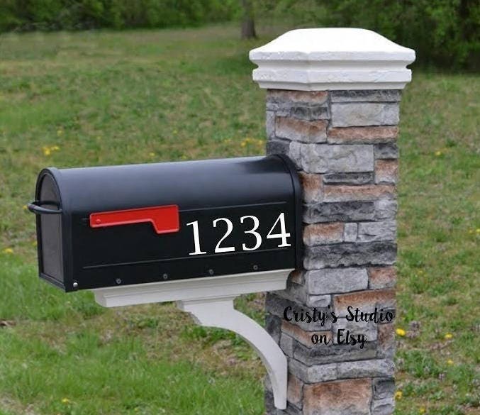 Mailbox Decal Numbers - Etsy