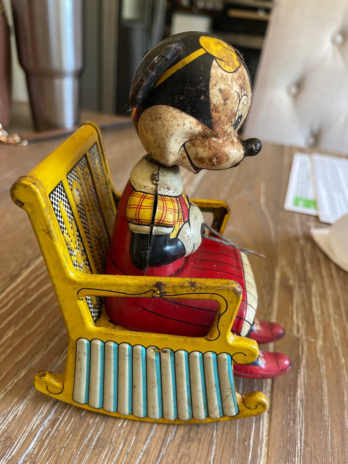 1950’s Wind up Minnie Mouse in Rocker. Made by Line Mar. - Etsy