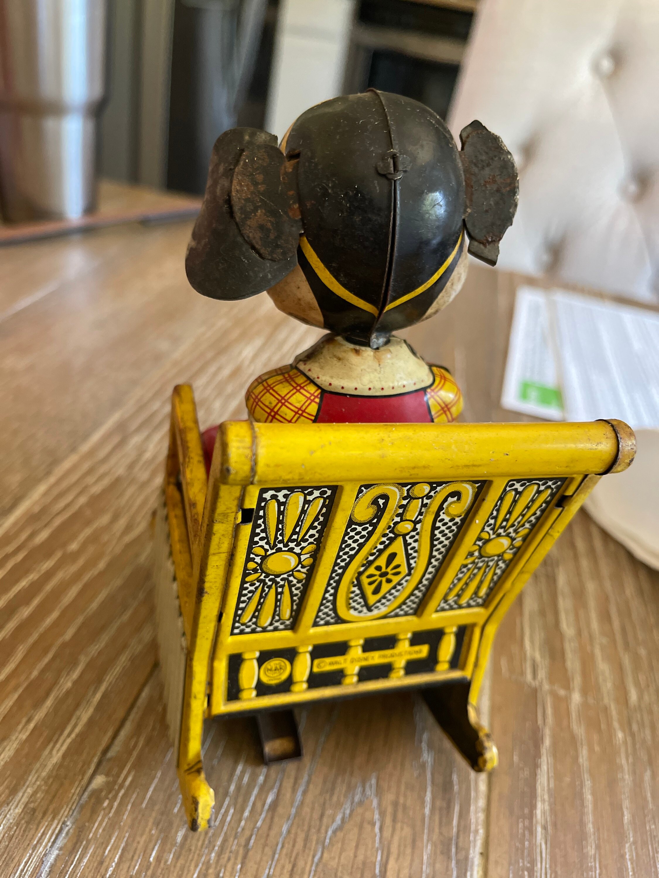 1950’s Wind up Minnie Mouse in Rocker. Made by Line Mar. - Etsy