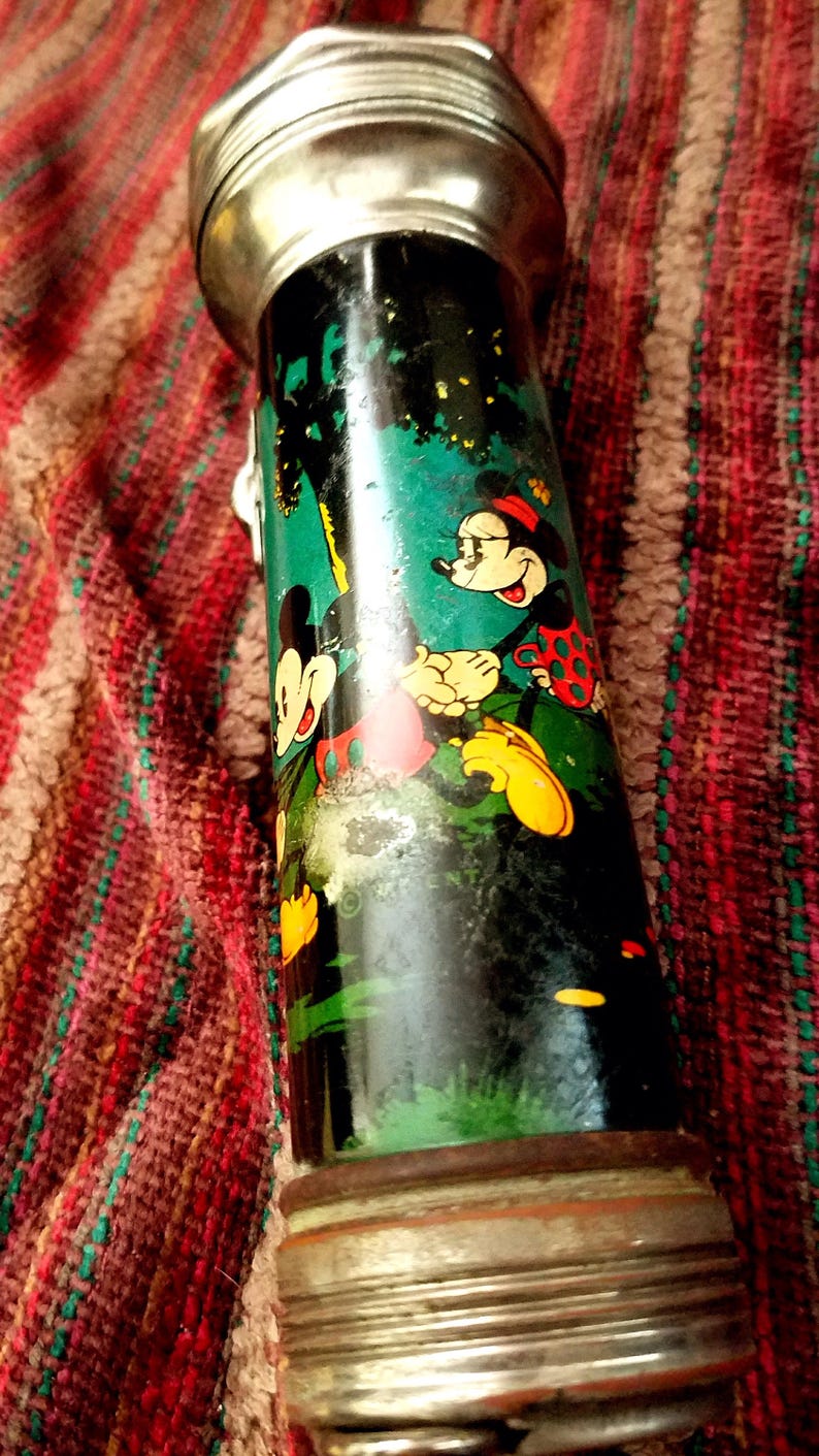 Antique 1935 Mickey Mouse Flashlight - Etsy