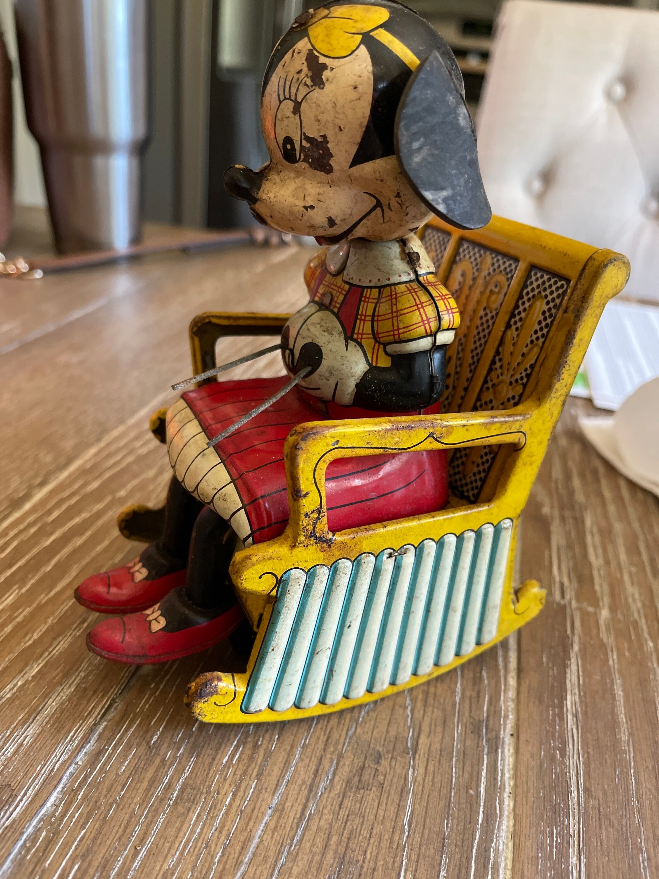 1950’s Wind up Minnie Mouse in Rocker. Made by Line Mar. - Etsy