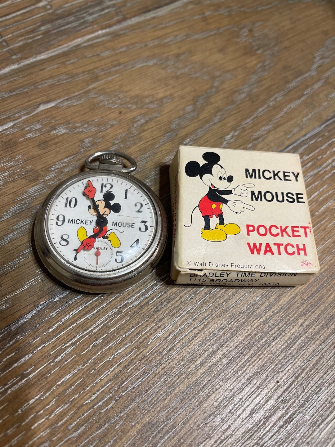 Vintage Mickey Mouse Pocket Watch by Bradley! - Etsy