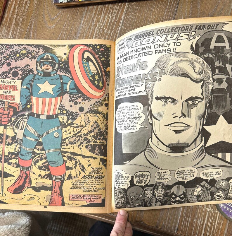 Captain America Giant Comic Book 1976 - Etsy