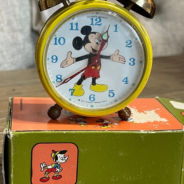 Vintage Mickey Mouse Alarm Clock - Etsy