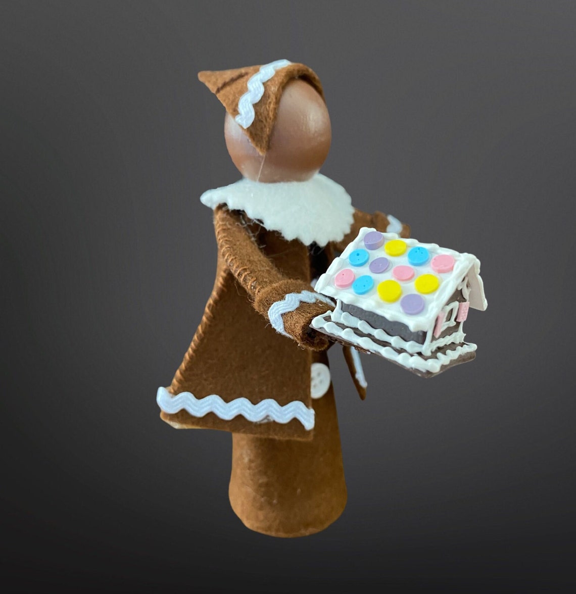 Gingerbread Lady Clothespin Ornament - Etsy