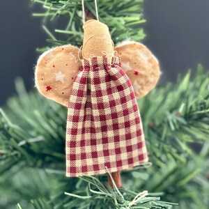 3 Primitive Angel Ornaments - Etsy