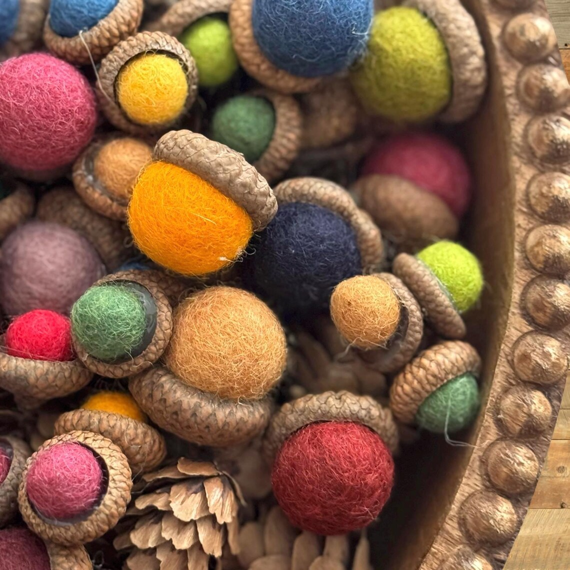 Wool Felted Acorns (with Real Caps) - Etsy