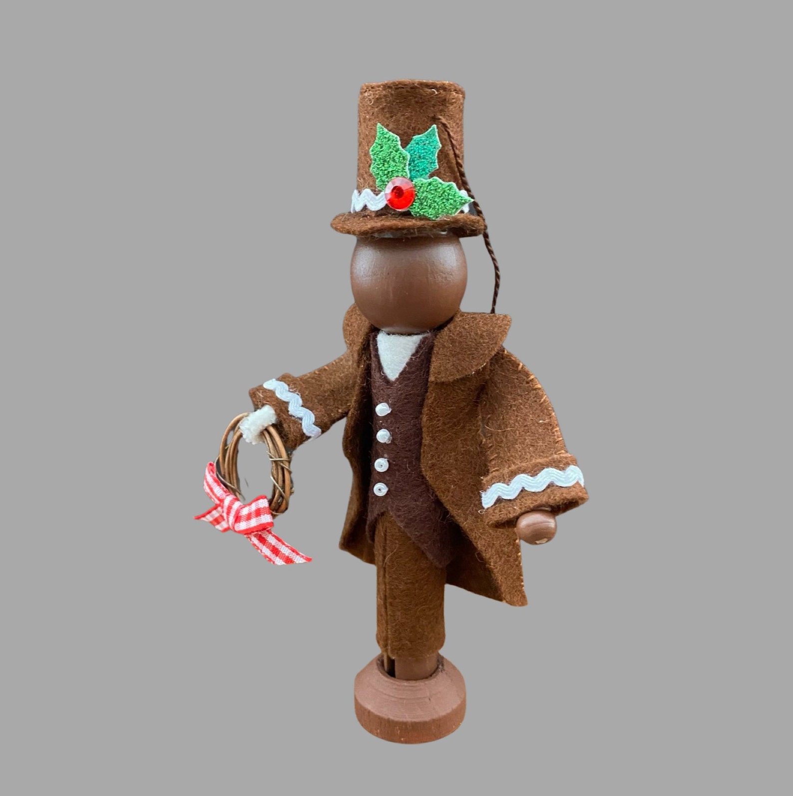 Gingerbread Man Clothespin Ornament - Etsy