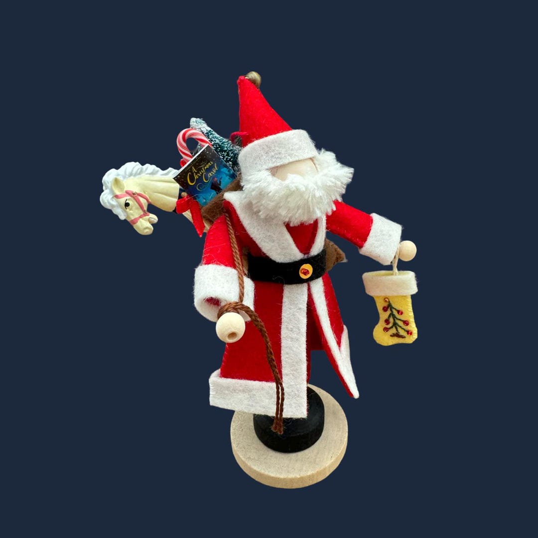 Santa With With Toy Bag Christmas Clothespin Ornament - Etsy