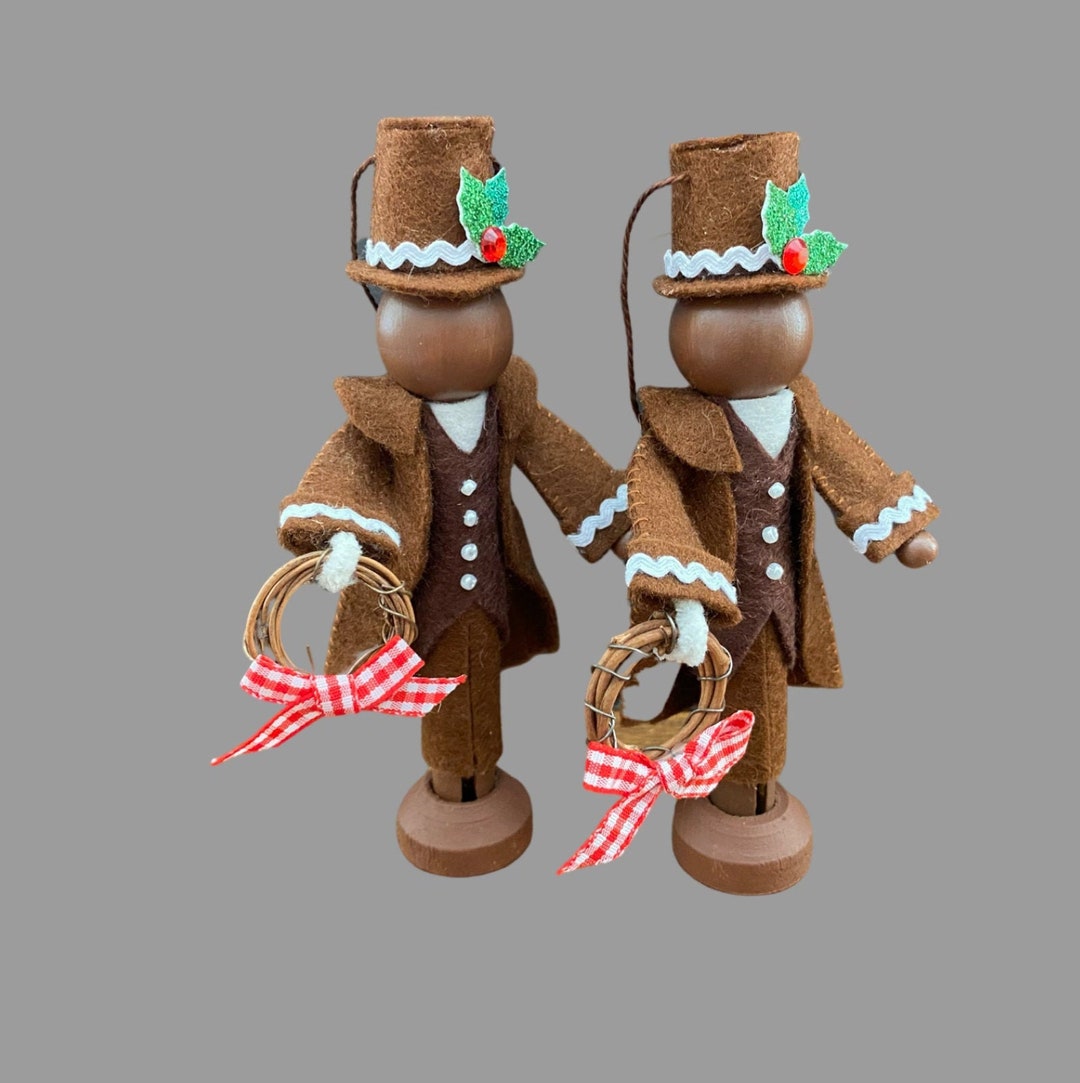 Gingerbread Man Clothespin Ornament - Etsy