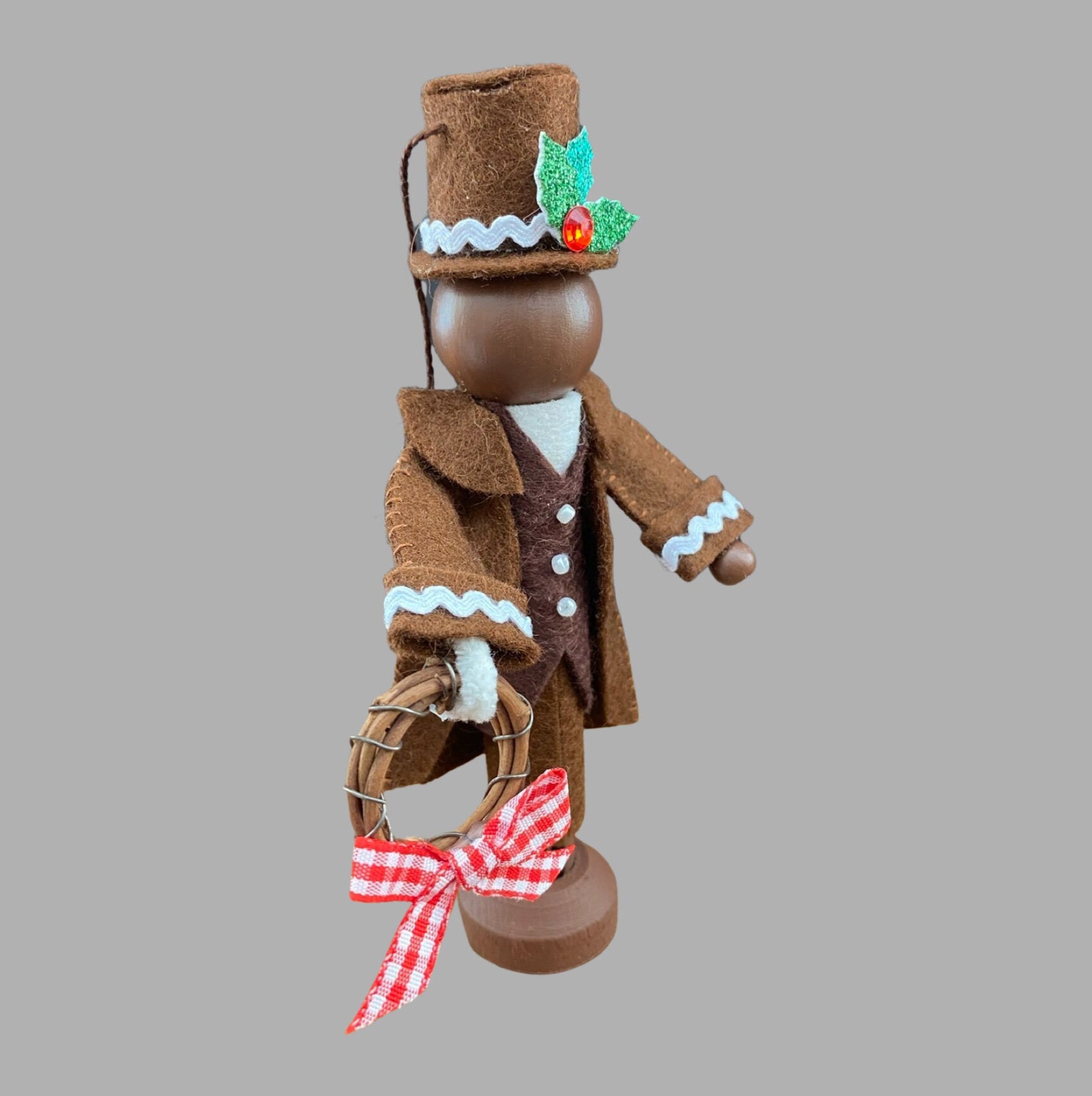 Gingerbread Man Clothespin Ornament - Etsy