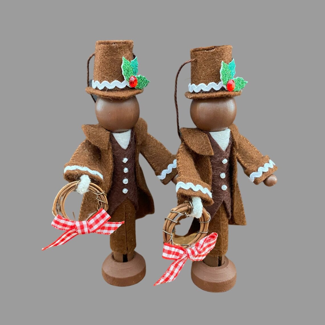 Gingerbread Man Clothespin Ornament - Etsy