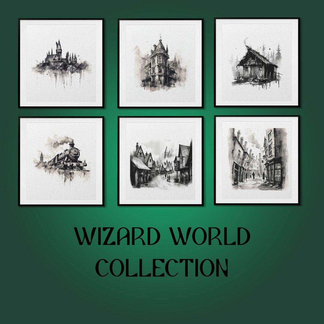 Wizard World Collection Digital Print Download, Multi Ink Sketch Art ...
