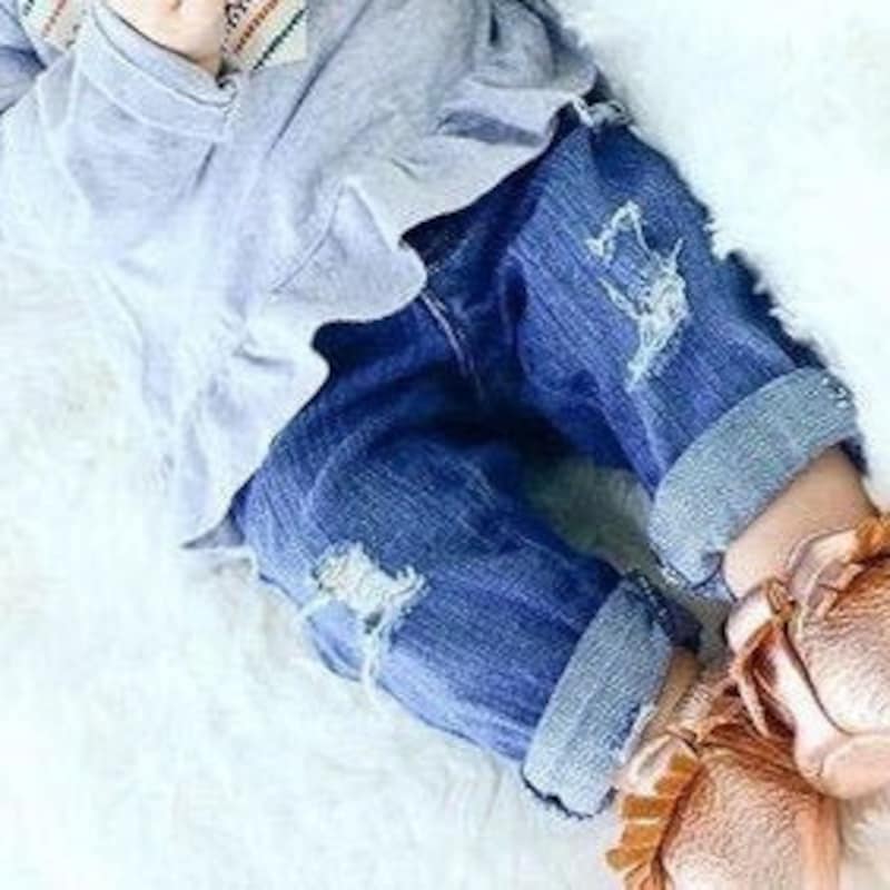 Ripped Tapered Jeans - Etsy