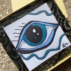 Evil Eye Illustrations Miniature Art Unframed Prints Tattoo Inspired ...