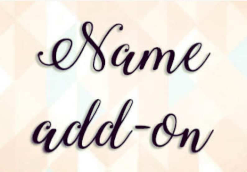 Add a Name Add an Initial Add a Number Personalized | Etsy