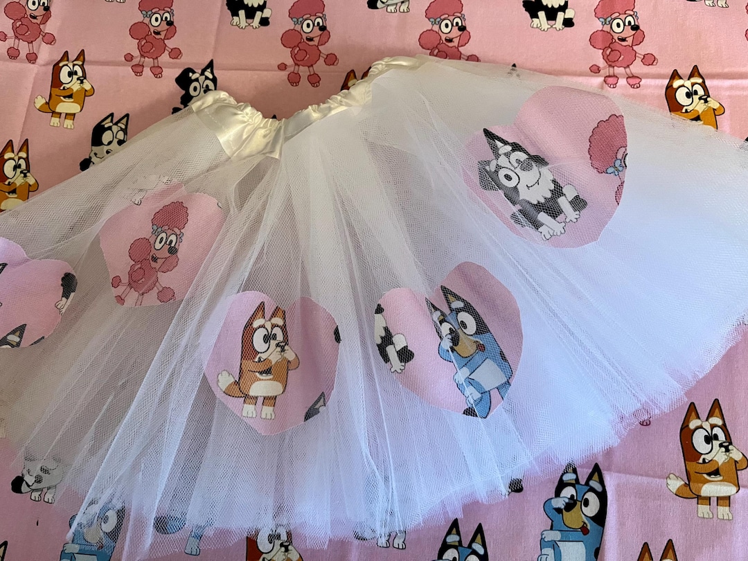 Bluey Inspire Tutu Baby Toddler Girls Bingo Blue Dog Birthday Outfit ...
