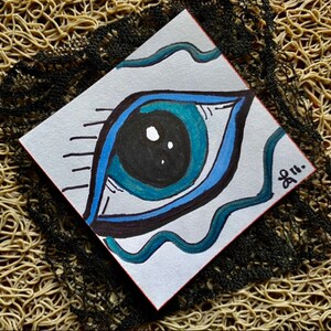 Evil Eye Illustrations Miniature Art Unframed Prints Tattoo Inspired ...